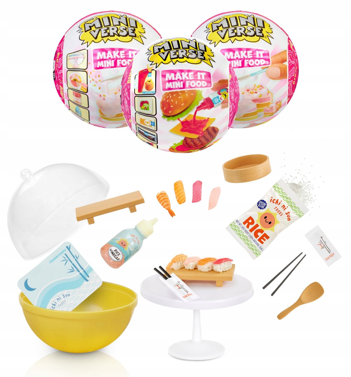 Make It Mini Food Diner Series 3 Sushi Restaurant Bundle (3 Pack) Mini ...