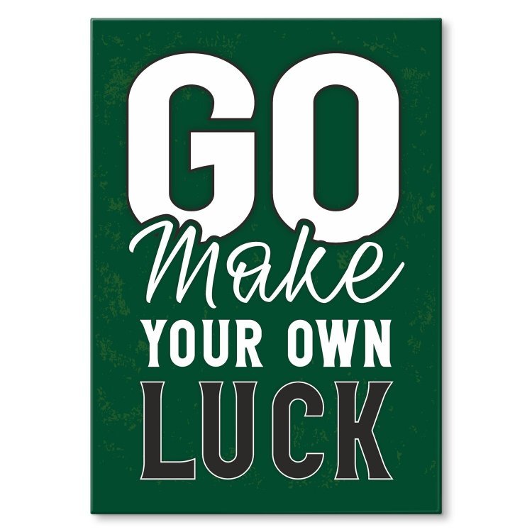 Make your luck Metalowy Plakat Blacha dekoracyjna Tabliczka Szyld 42 x ...