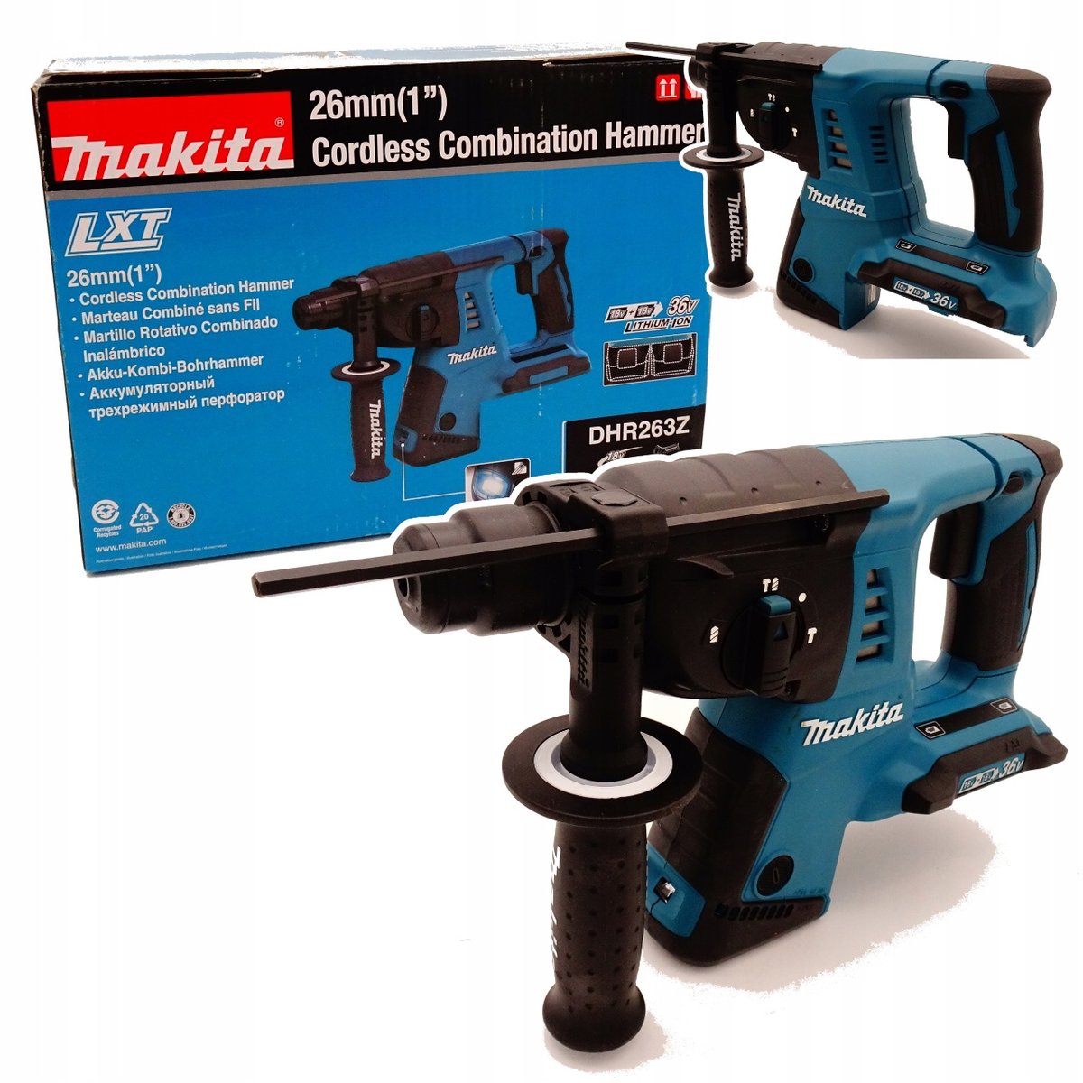 MAKITA DHR263Z Młotowiertarka wielofunkcyjna 4 tryby SDS+ 2x18V LXT ...