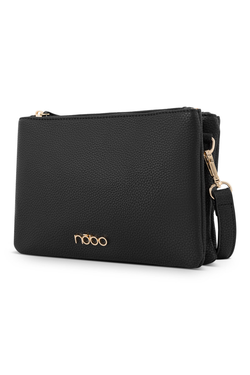 Mała dwukomorowa listonoszka Nobo czarna - Nobo | Moda Sklep EMPIK.COM