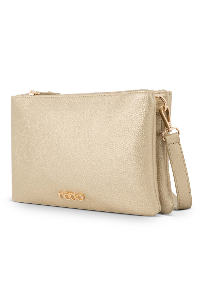 Mała dwukomorowa listonoszka Nobo złota - Nobo | Moda Sklep EMPIK.COM