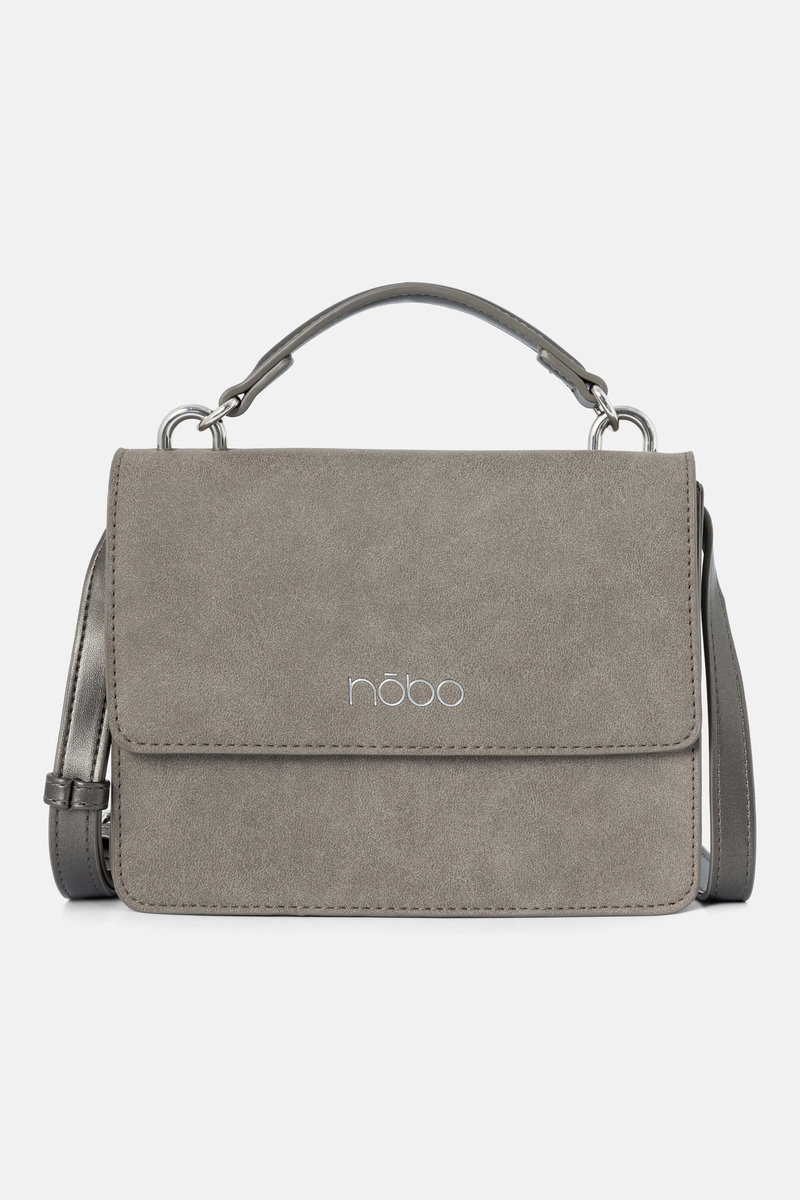 Mała, szara listonoszka Nobo ekoskóra nubuk - Nobo | Moda Sklep EMPIK.COM