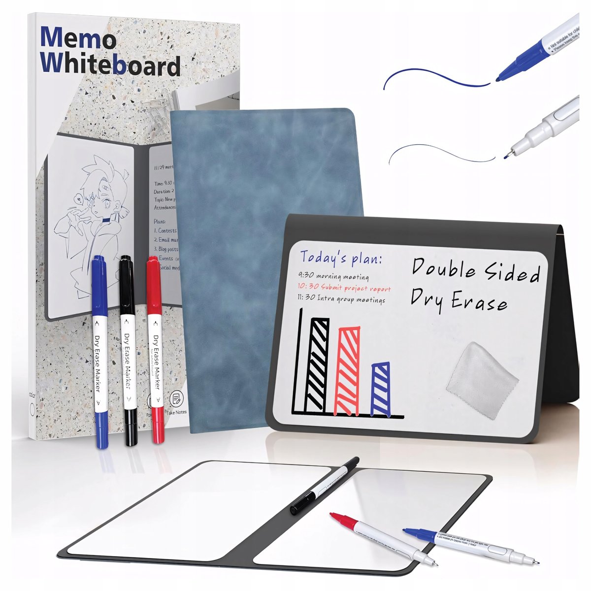 Mała Tablica Suchościerlana Dwustronna Z Markerami 24X34 Minitablica ...