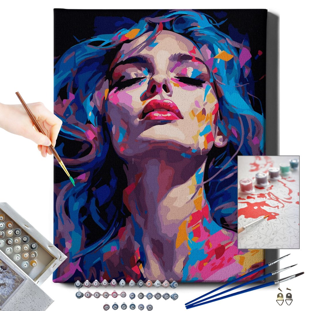 Malowanie Po Numerach 40x50 cm Twarz dziewczyny – Kreatywny Obraz do ...