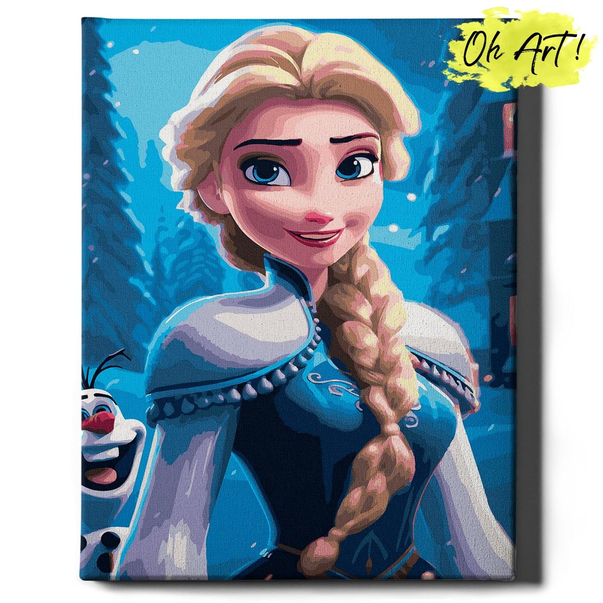 Malowanie Po Numerach 40x50cm Elsa i Olaf – Obraz do Malowania po numerach Dla Dzieci – Oh Art ...