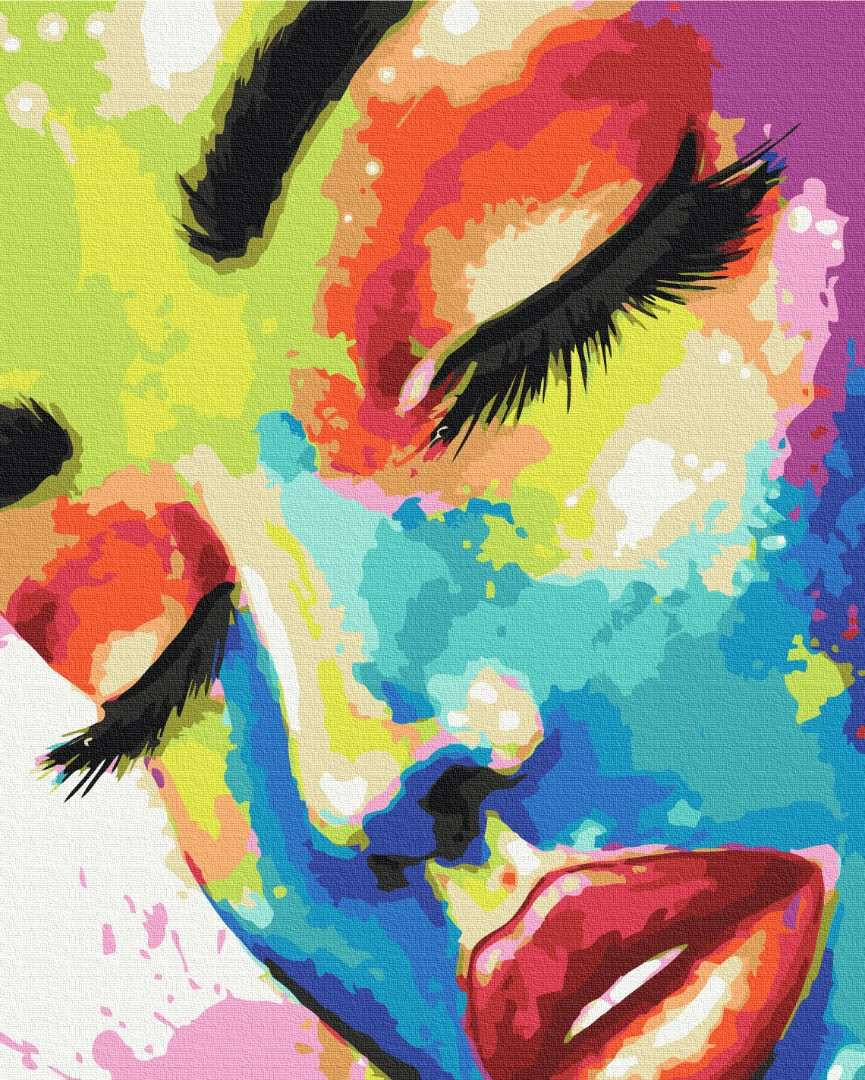 Malowanie po numerach 40x50cm Kobieta w kolorach - Twoje Hobby | Sklep ...