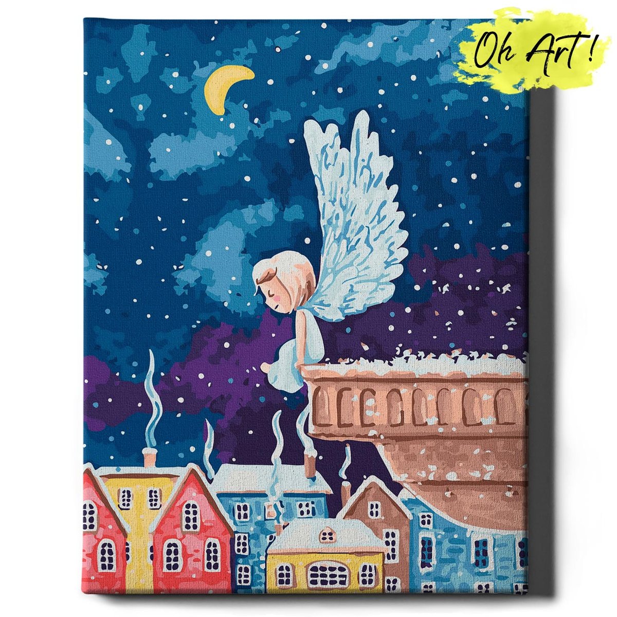 Malowanie Po Numerach 40X50Cm Zimowy Anioł – Obraz Do Malowania Po ...