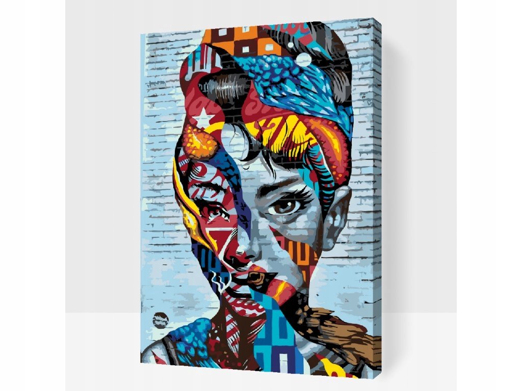 Malowanie Po Numerach Audrey Hepburn Portret Abstrakcja Twarz 40 x 60 ...