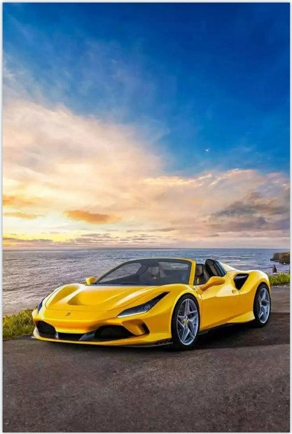 Malowanie Po numerach Auto Żółte Porshe Na Plaży 40x50 Cm - Norimpex ...