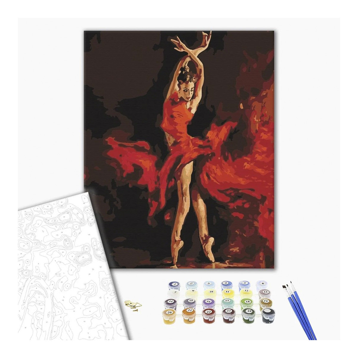 Malowanie po numerach BRUSHME, 40x50 cm, w tańcu, 1 szt., w pudełku - Brushme | Sklep EMPIK.COM