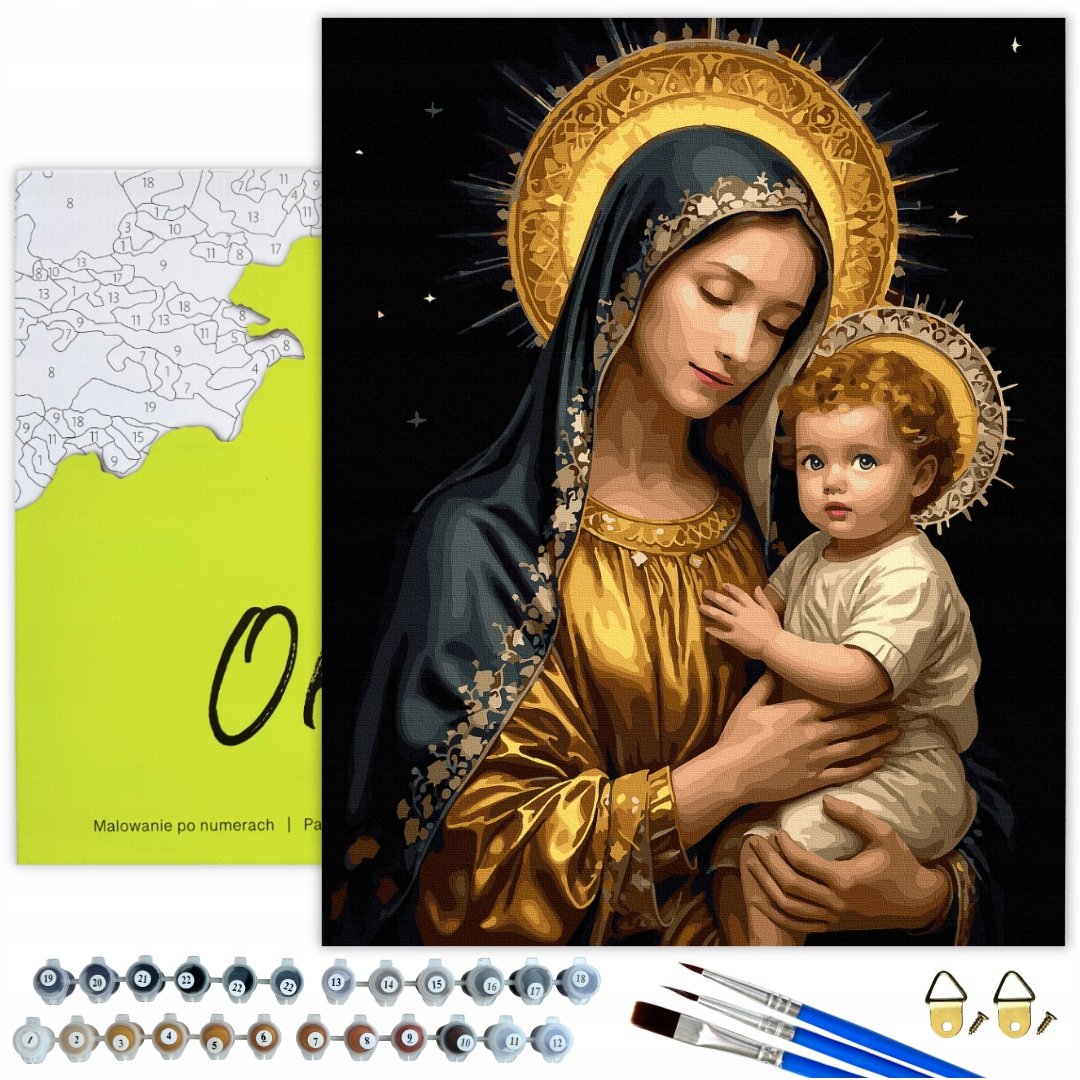 MALOWANIE PO NUMERACH Religia Obrazy do Malowania po Numerach z Ramą Oh ...