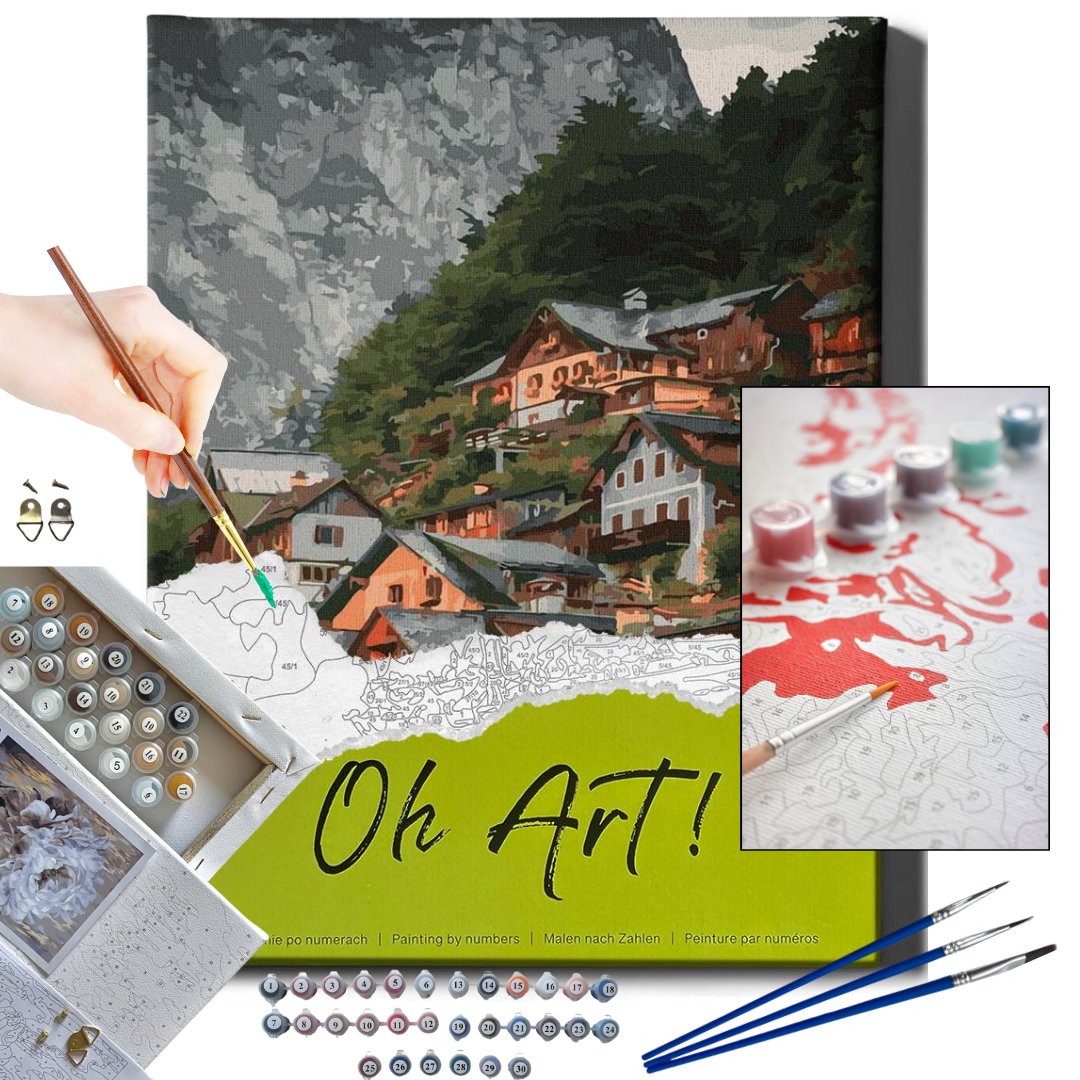 Malowanie Po Numerach z Ramą 40x50 cm W górach – Obraz do Malowania po ...