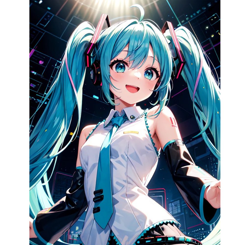 MALOWANIE PO NUMERACH Z RAMĄ Obrazy do malowania Anime Hatsune Miku ...