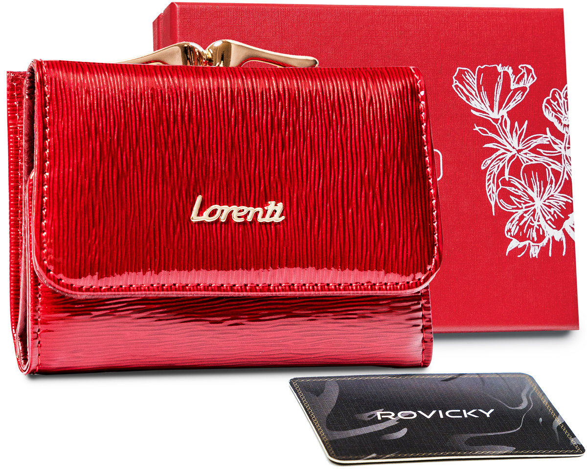 Mały portfel damski z lakierowanej skóry naturalnej — Lorenti - Lorenti ...