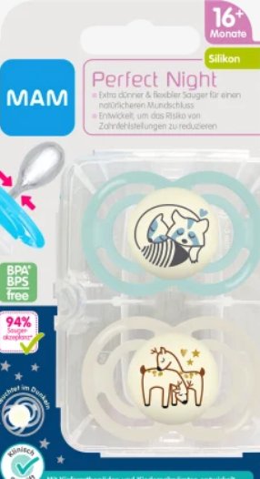 MAM Perfect Night świecący smoczek silikonowy na noc od 16 m-ca - Mam ...