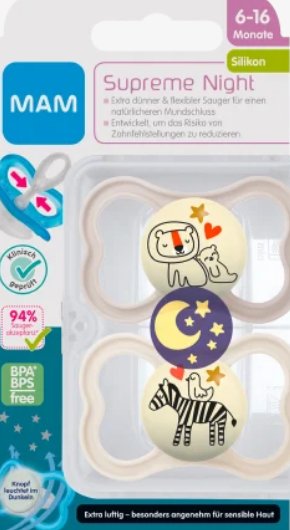 MAM Supreme Night smoczek silikonowy od 6-16 m-ąca - Mam | Sklep EMPIK.COM