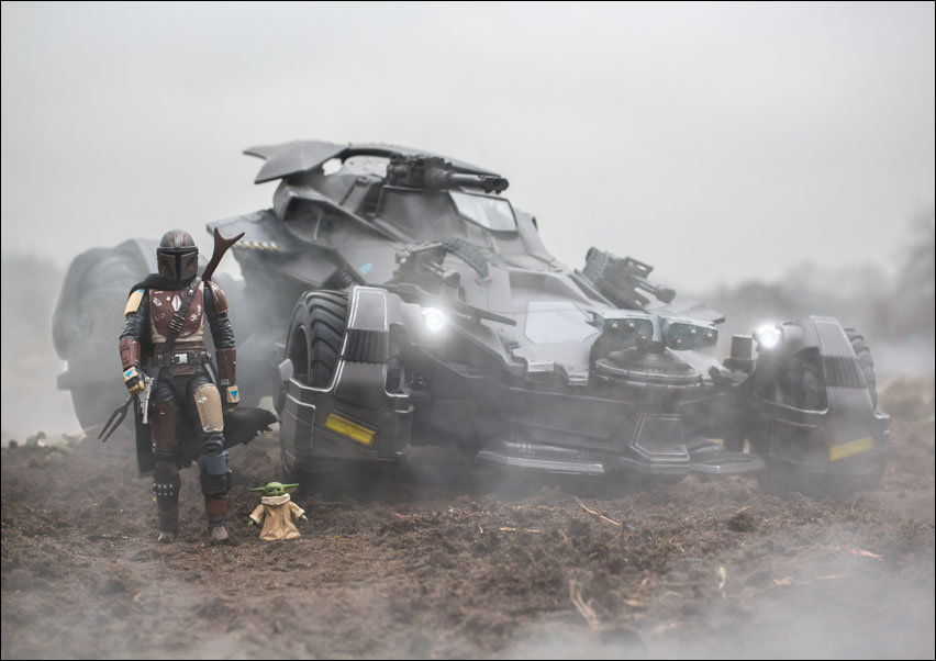Mandalorian Batmobil Crossover - plakat 80x60 cm / AAALOE - Inna marka ...