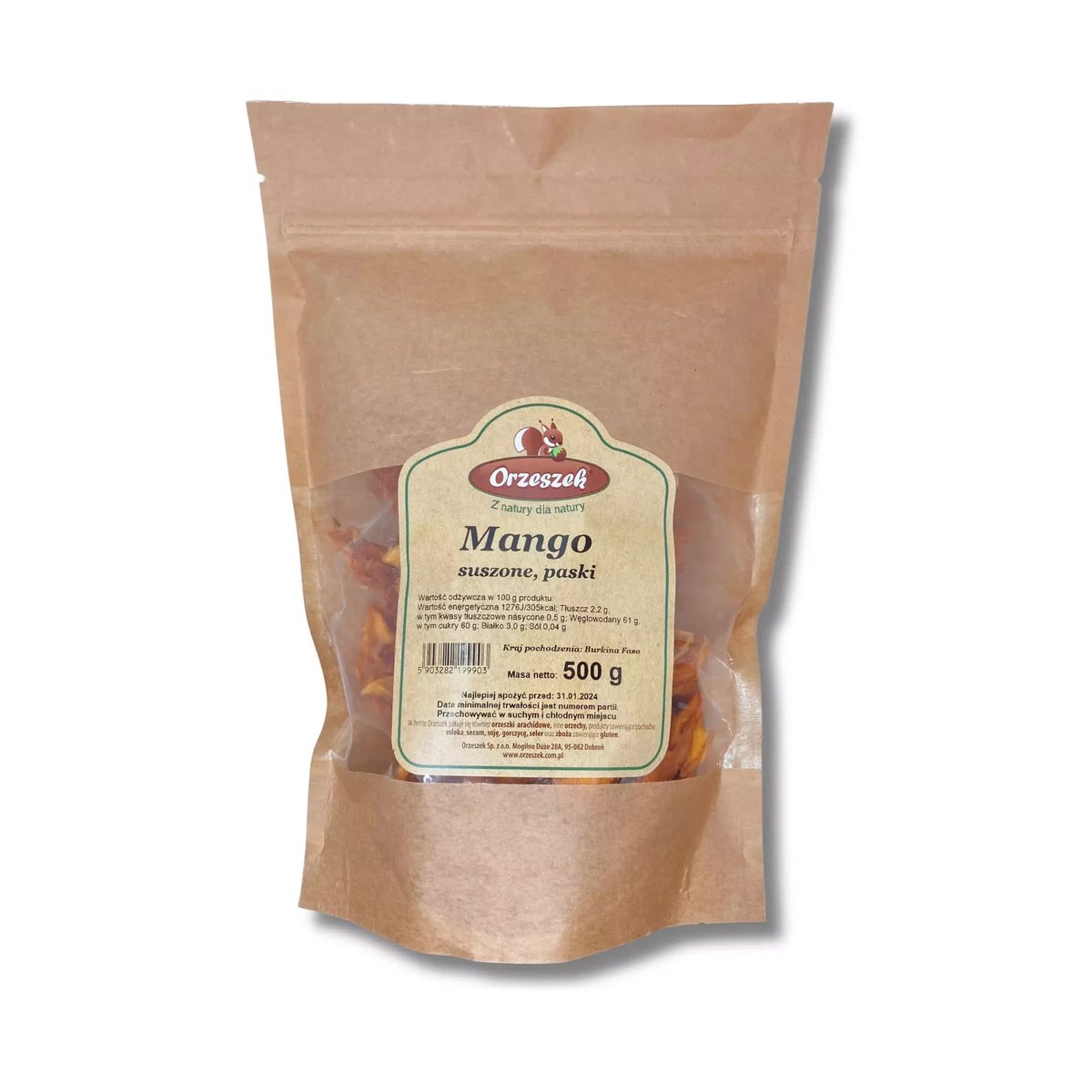 Mango suszone, paski 500g Orzeszek - Orzeszek | Sklep EMPIK.COM