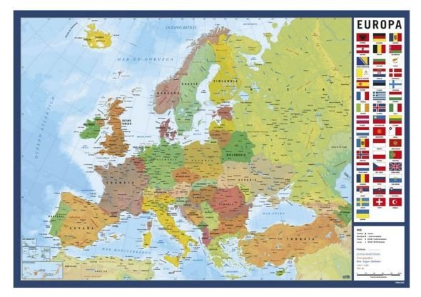 Mapa Europy - Podkładka Na Biurko - Grupoerik | Sklep EMPIK.COM