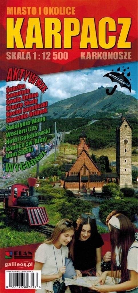 Mapa - Karpacz i okolice 1:12500 - Opracowanie zbiorowe | Książka w Empik