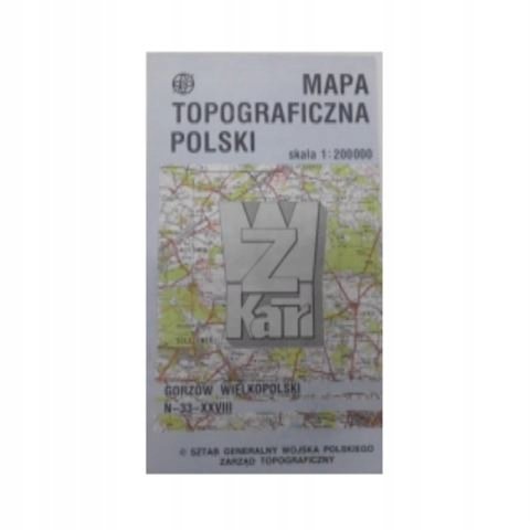 Mapa topograficzna Polski Gorzów Wielkopolski - Opracowanie zbiorowe ...