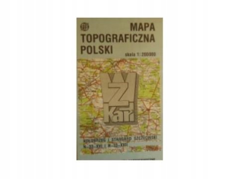 Mapa Topograficzna Polski -Kołobrzeg i Stargard Szczeciński ...