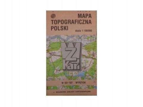 Mapa Topograficzna Polski - Wyrzysk - Skala 1:100 000 - Opracowanie ...