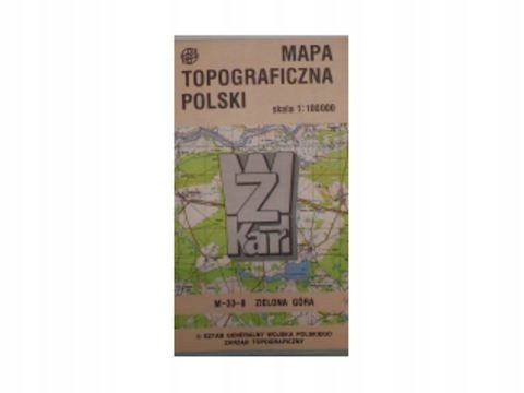 Mapa Topograficzna Polski - Zielona Góra - Skala 1:100 000 ...