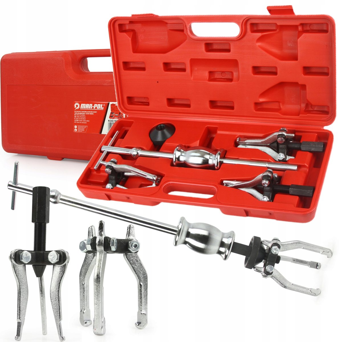 Mar-Pol Zestaw Ściagacz Bezwładnościowy Trójramienny Zew+Wew 15-80Mm ...