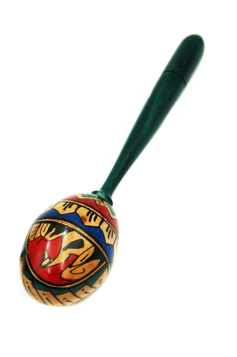 Marakas Drewniany Instrument Muzyczny Etniczny Naturalny Eko Grzechotka ...