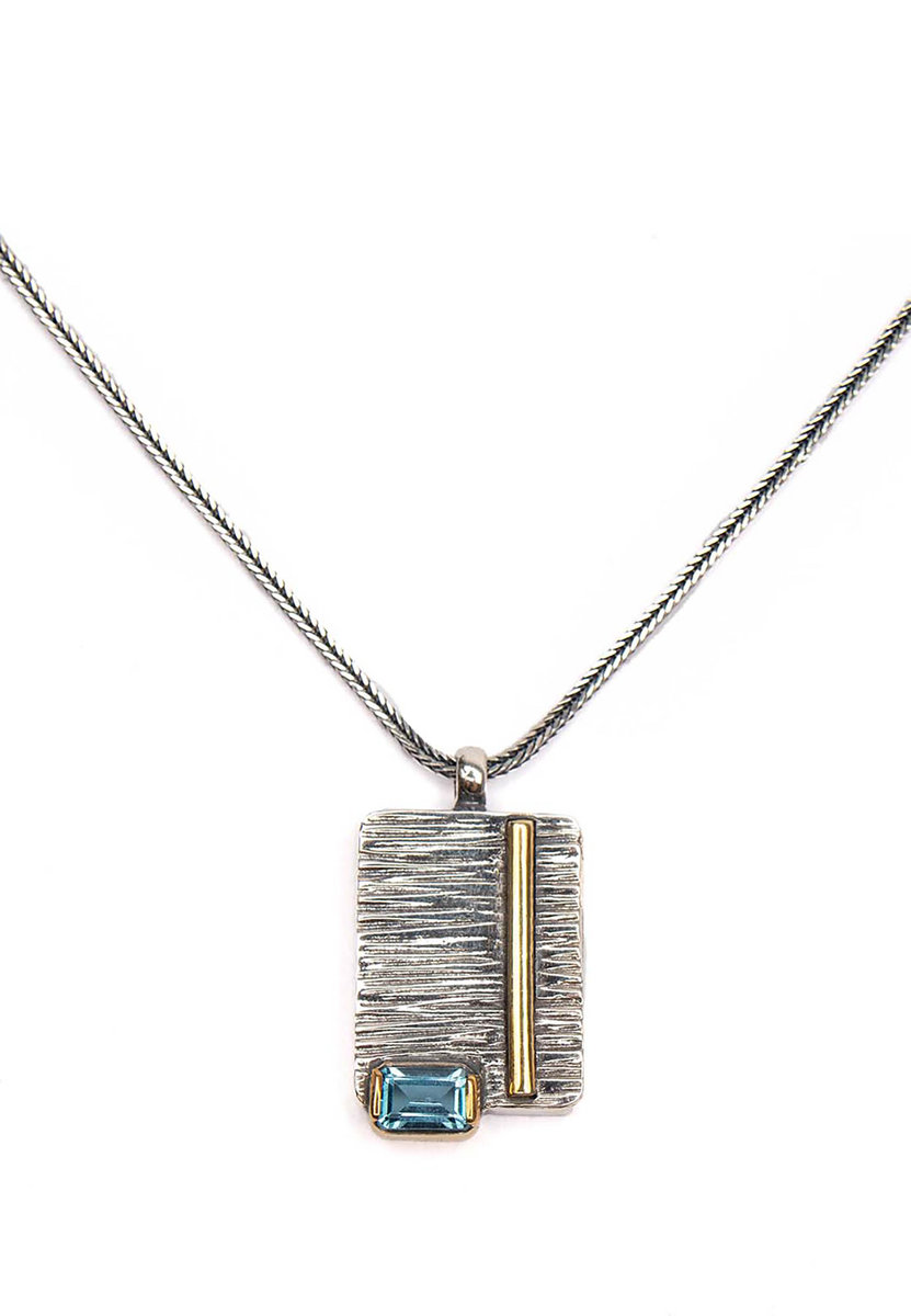 Marasimsim Naszyjnik z topazem Swiss Blue - MARASIMSIM | Moda Sklep EMPIK.COM