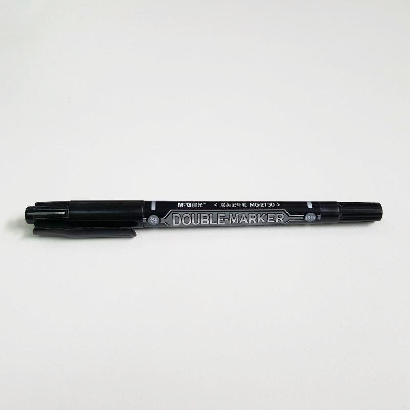 Marker dwustronny czarny Double (12szt) M&G - Inna marka | Sklep EMPIK.COM