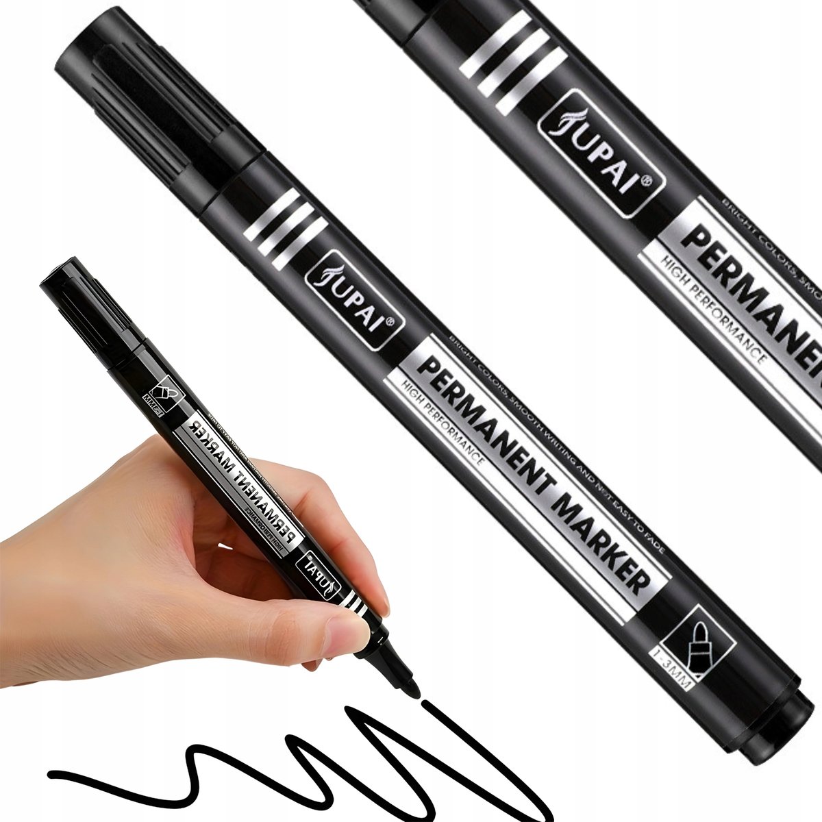 Marker Permanentny Pisak Mazak Flamaster Okrągły Trwały Czarny ...