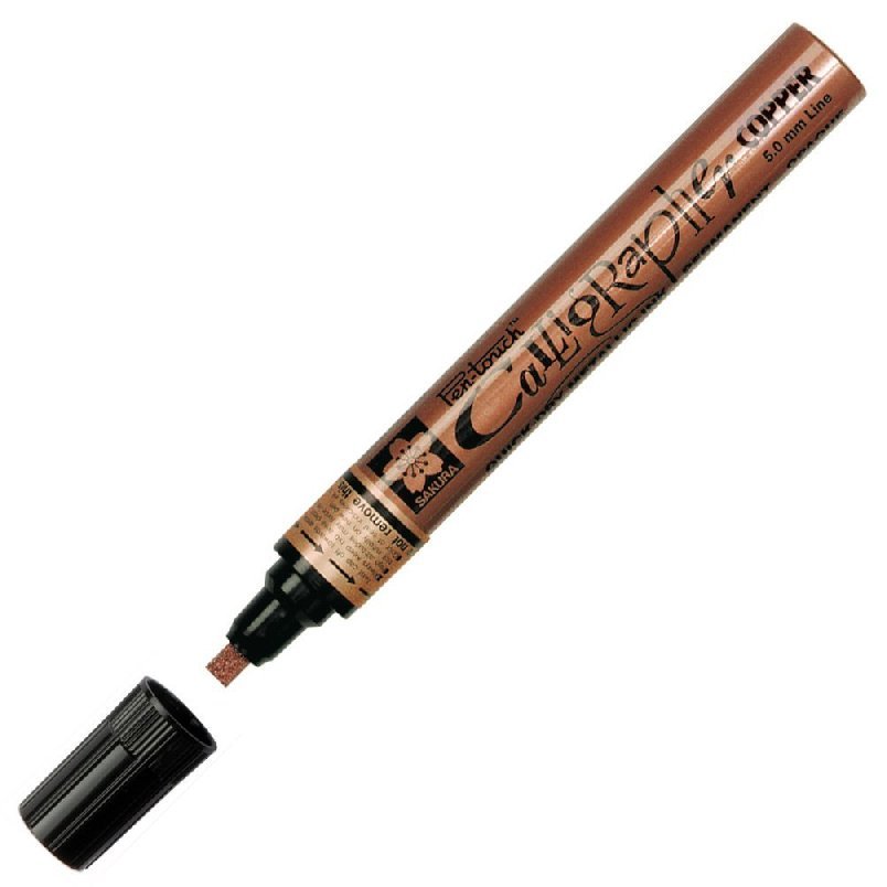 Marker permanentny, Sakura Pen-Touch Calligrapher, Medium, copper, 5.0 ...