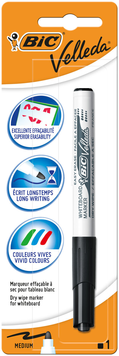 Marker Suchościeralny Czarny Bic Velleda 1741 - BIC | Sklep EMPIK.COM