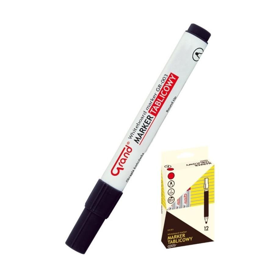 Marker Tablicowy Gr-003 Czarny (12Szt) Grand - Grand | Sklep EMPIK.COM