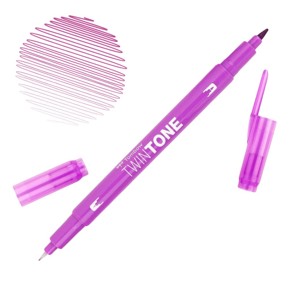 Marker TOMBOW dwustronny BRUSH PEN TwinTone raspberry pink malinowy ...