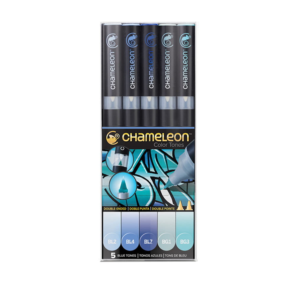 Markery komplet 5 blue tones set CHAMELEON CT0513UK - chameleon | Sklep ...