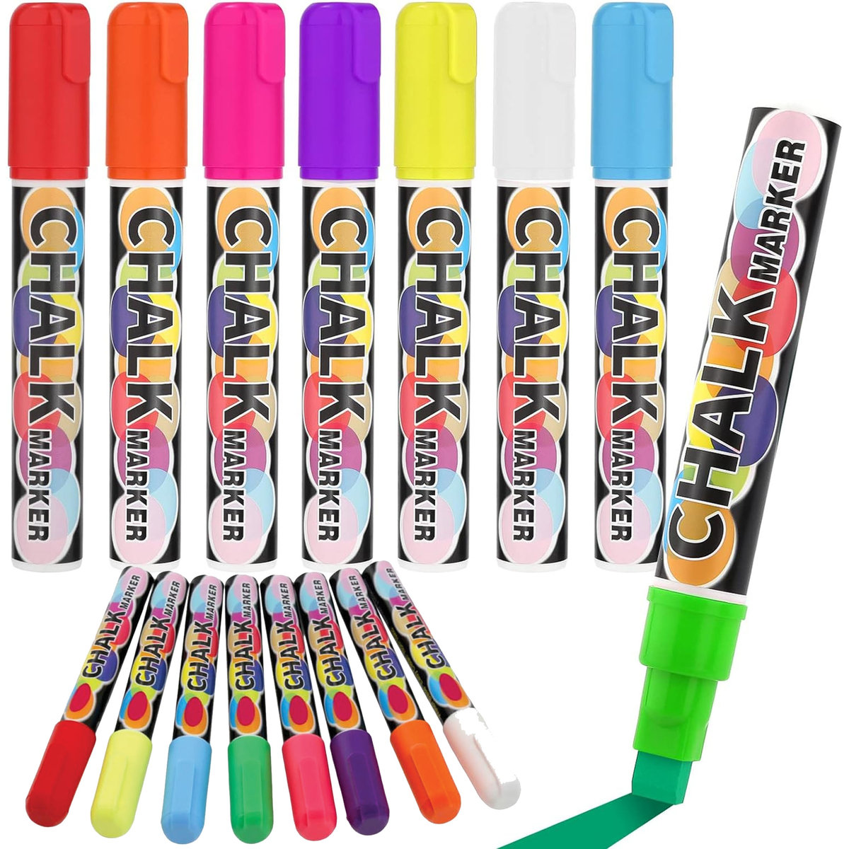 MARKERY KREDOWE DO TABLIC ZESTAW MIX KOLORÓW FLAMASTRY ŚCIERALNE 8 ...