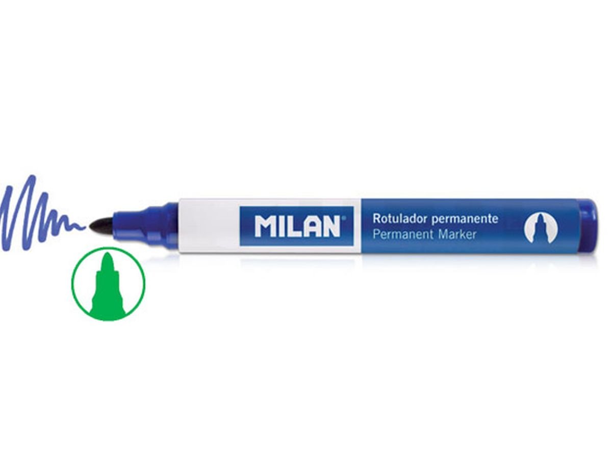 Markery permanentne, zielone, 12 sztuk - Milan | Sklep EMPIK.COM