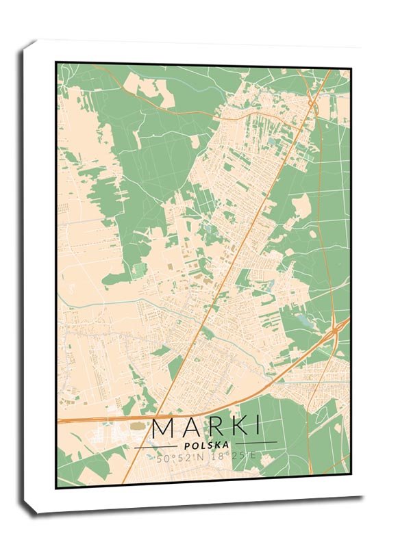 Marki mapa kolorowa - obraz na płótnie 40x60 cm - Galeria Plakatu ...