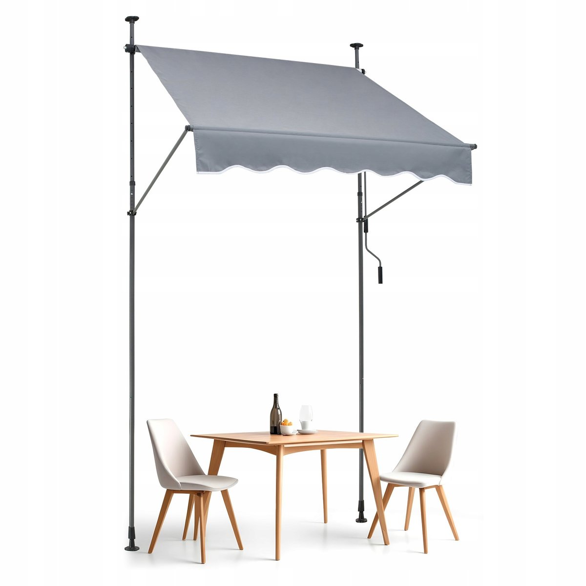 Markiza tarasowa 150 x 120 cm z korbką ręczną - Vevor | Sklep EMPIK.COM