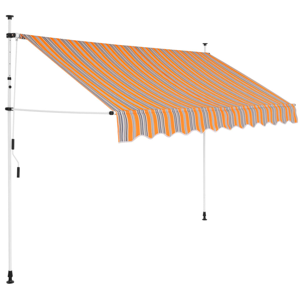 Markiza zwijana, żółto-niebieska, 250x120 cm, wodo - Zakito Home ...