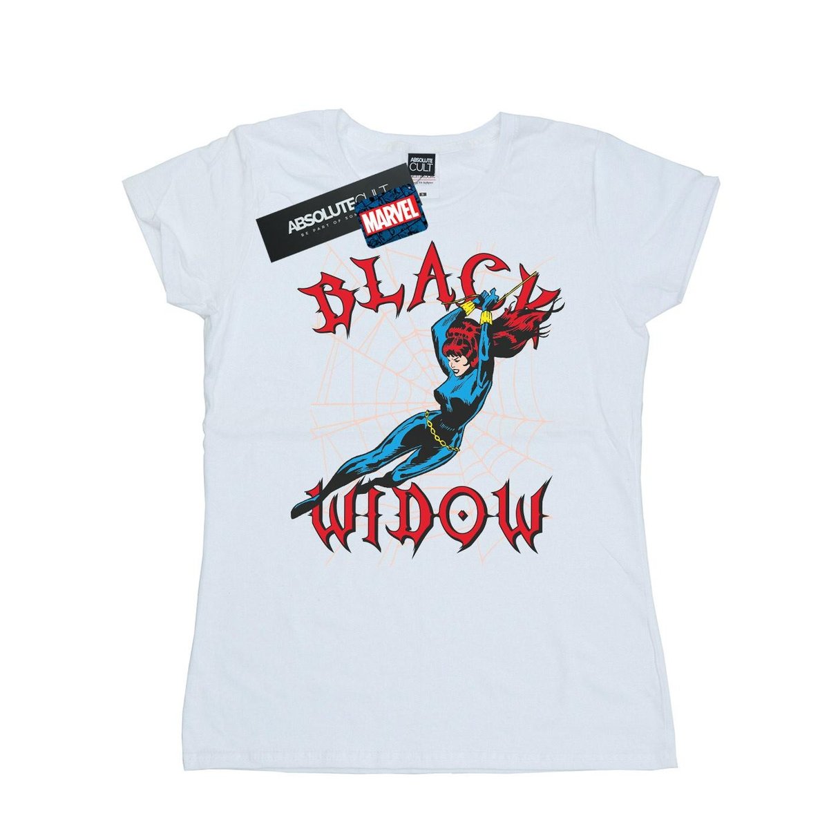 Marvel Damska Bawełniana Koszulka Black Widow Web (XL 8,5-9 / Ciepły ...