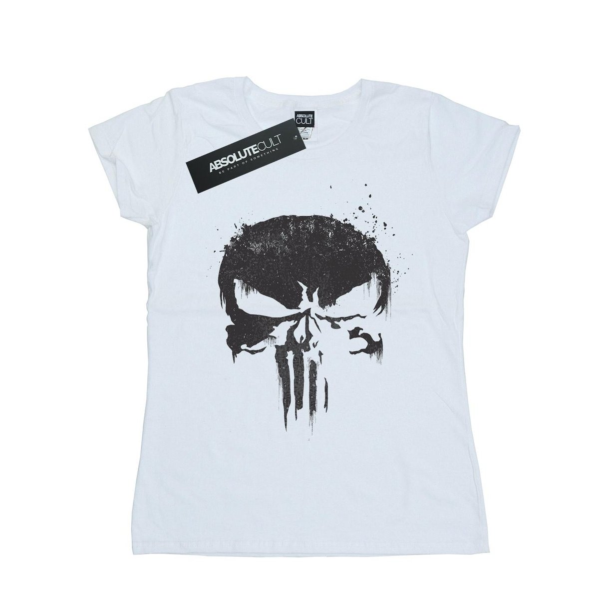 Marvel Damska Bawełniana Koszulka Z Logo Czaszki The Punisher TV (XXL (193cm) / Ciepły Biały ...