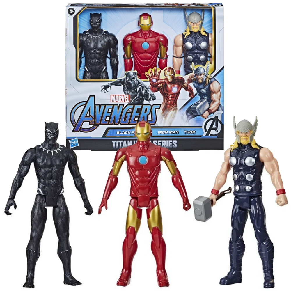 Marvel Figurka Czarna Pantera Thor Iron Man Zestaw Figurek 3-Pak ...