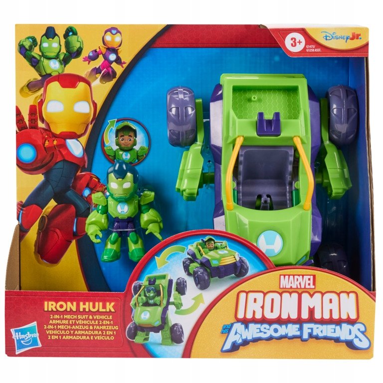 Marvel Iron Man Super Ekipa Pojazd figurka Mech 2w1 Iron Hulk Hasbro ...