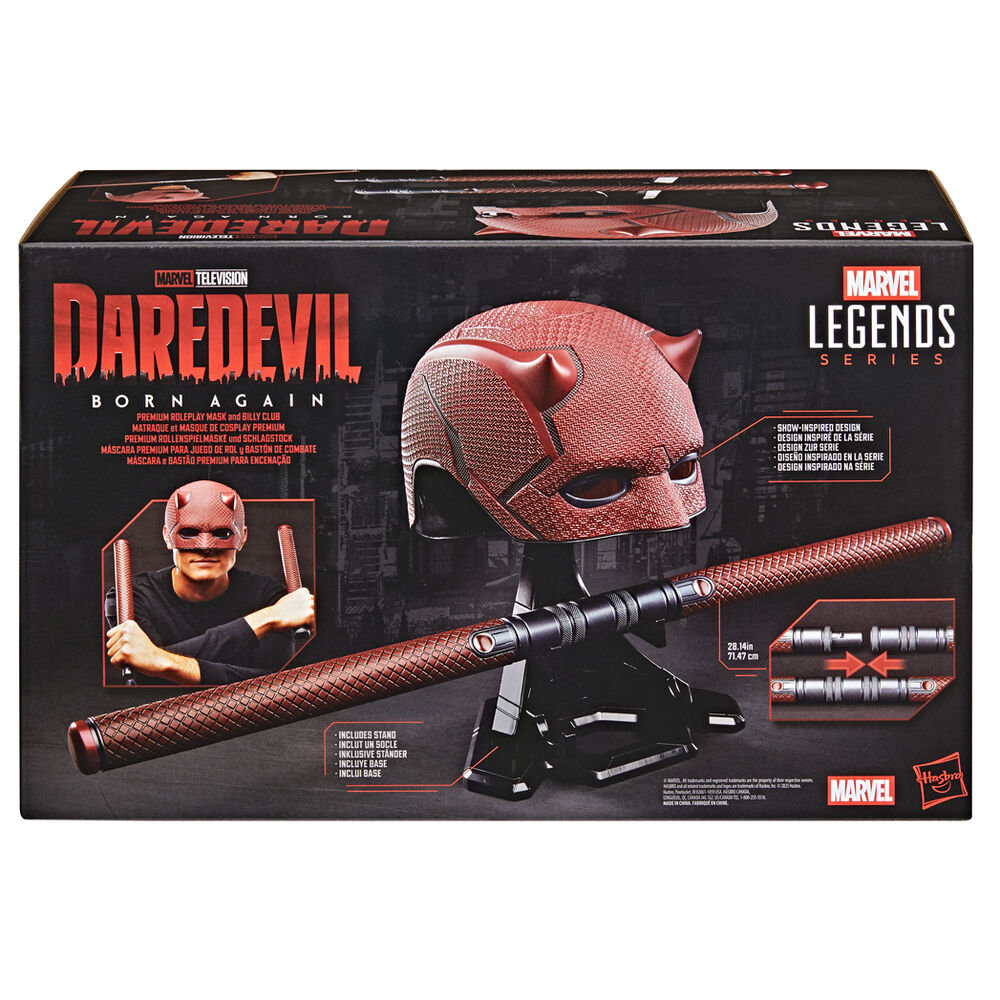 Marvel Legends Series Daredevil Born Again Mask + Billy Club replica ...