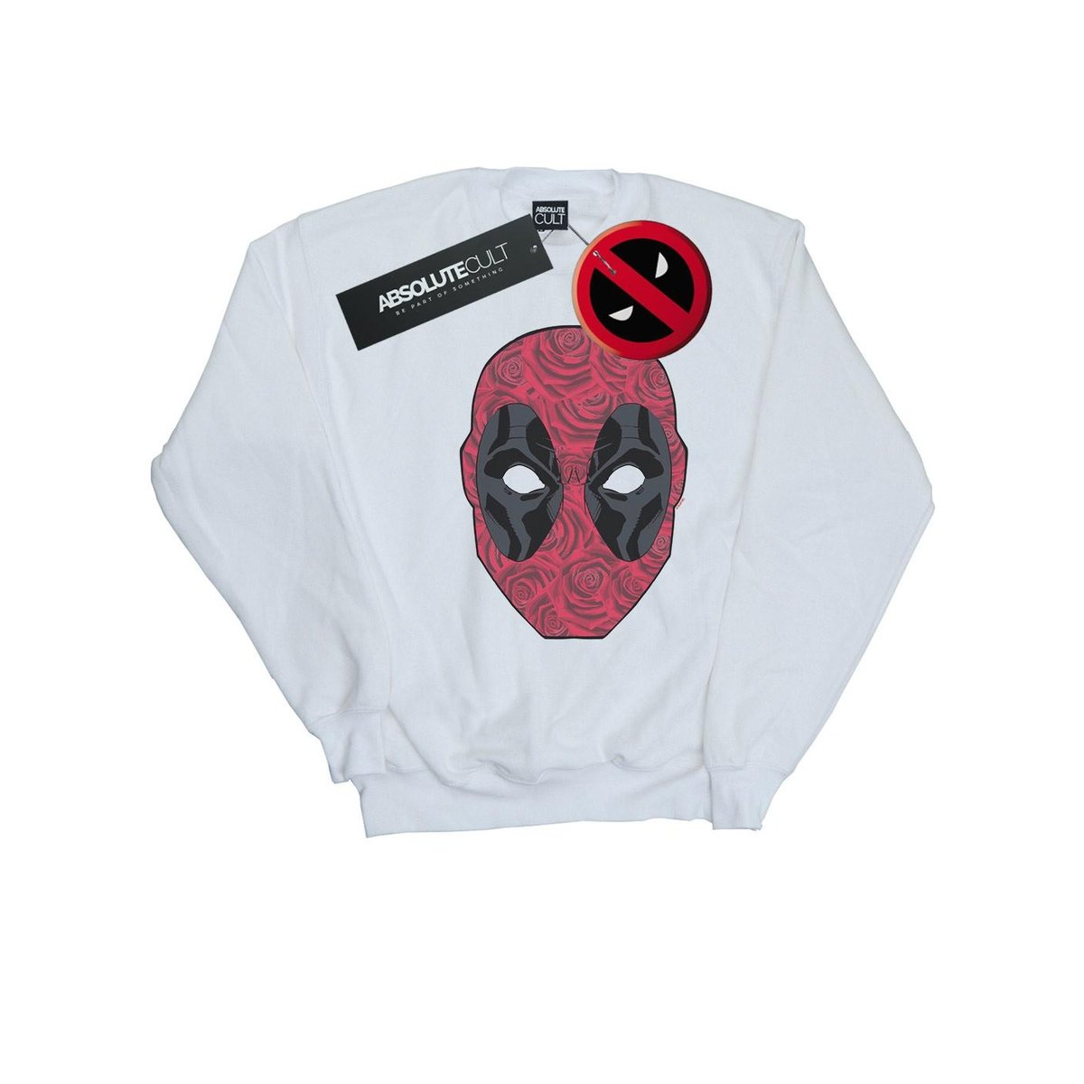 Marvel Męska Bluza Deadpool Head Of Roses (XXXXXS / Ciepły Biały ...