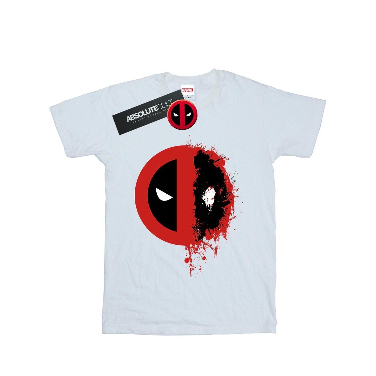 Marvel Męska Koszulka Deadpool Split Splat Logo (XXL (193cm) / Ciepły ...